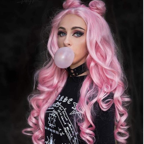 Accessories | Hailey 24 Pink Wavy Lace Front Wig Nwt | Poshmark